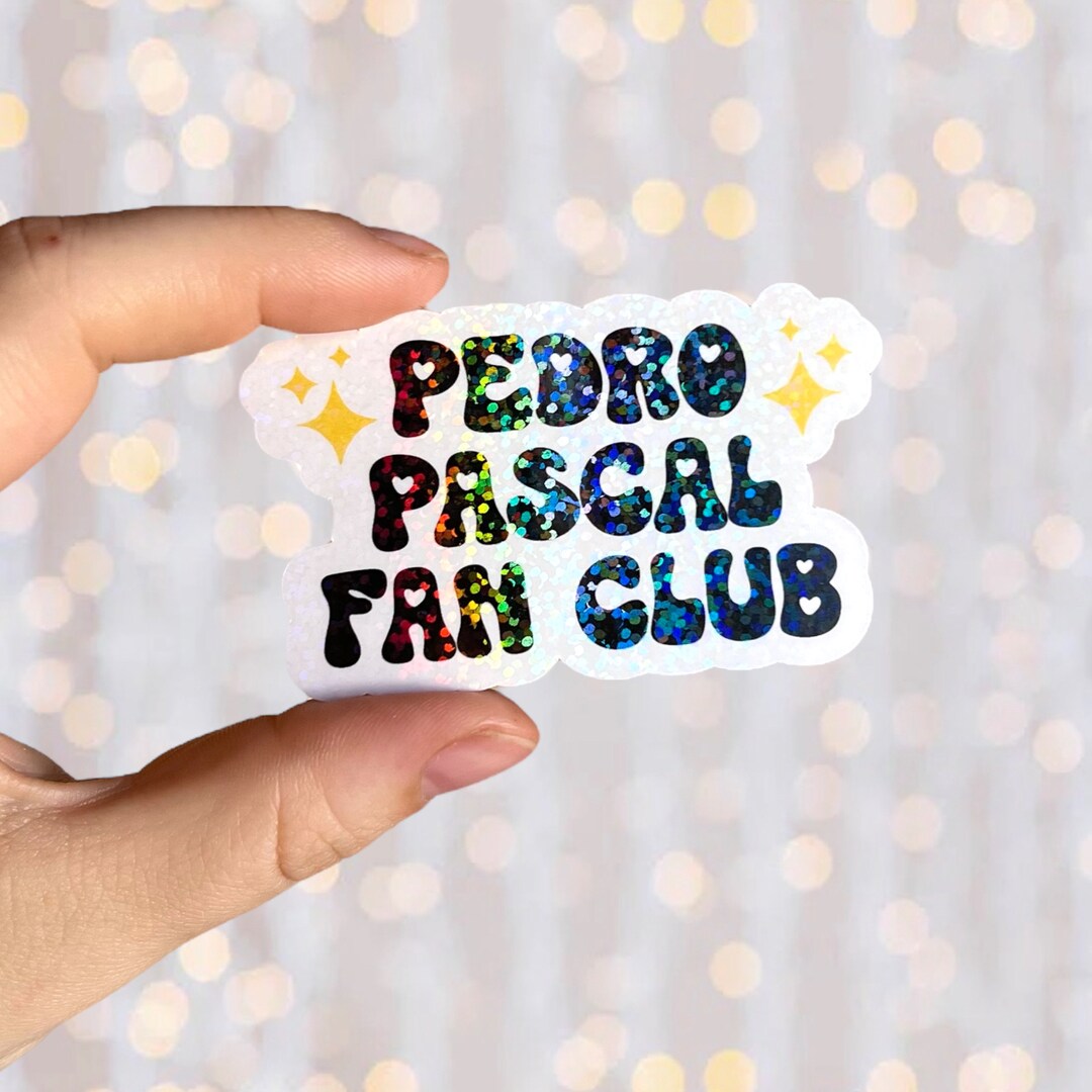 Pedro Pascal Fan Club Sticker Holographic Waterproof Kindle Laptop - Etsy