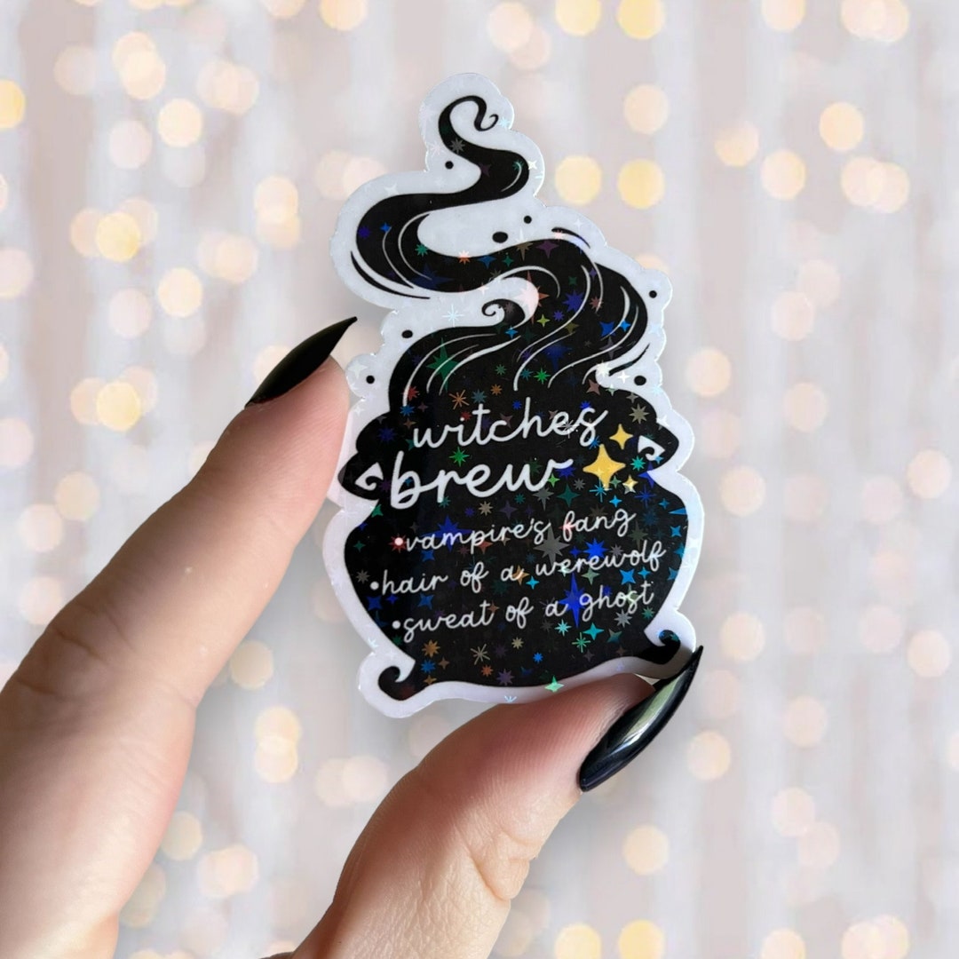 Halloweentown Sticker Holographic Witches Brew Recipe Sticker ...