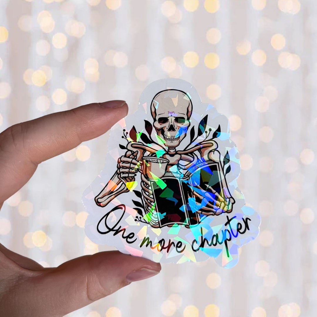 One More Chapter Sticker Holographic Waterproof Kindle, Book Vinyl ...