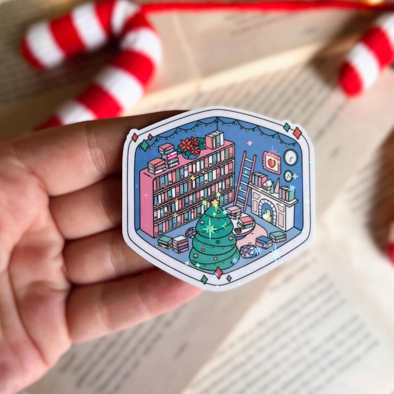 Library Sticker - Etsy
