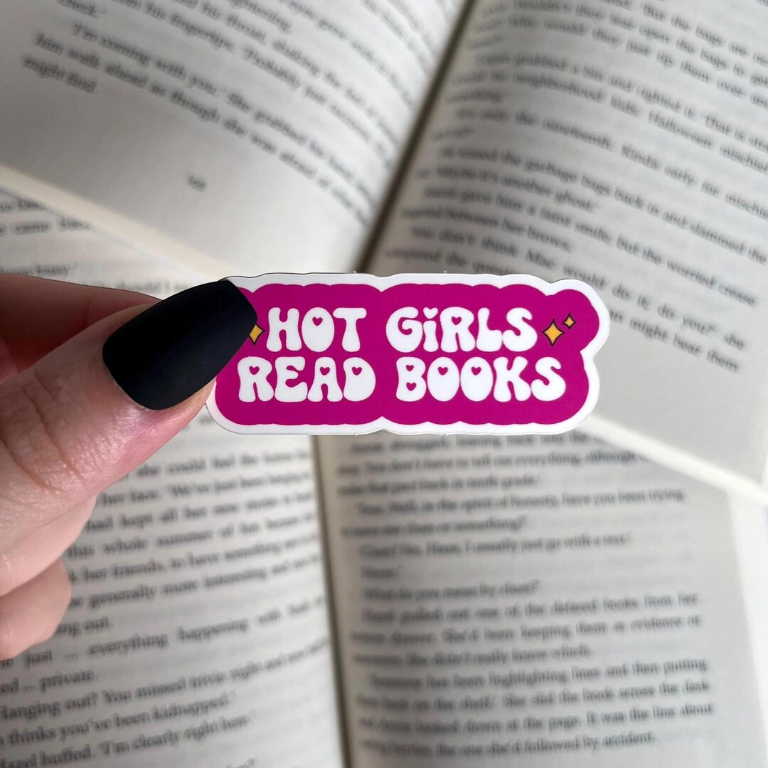 Hot Girls Read Books Sticker | Matte Kindle Sticker | Vinyl Sticker ...