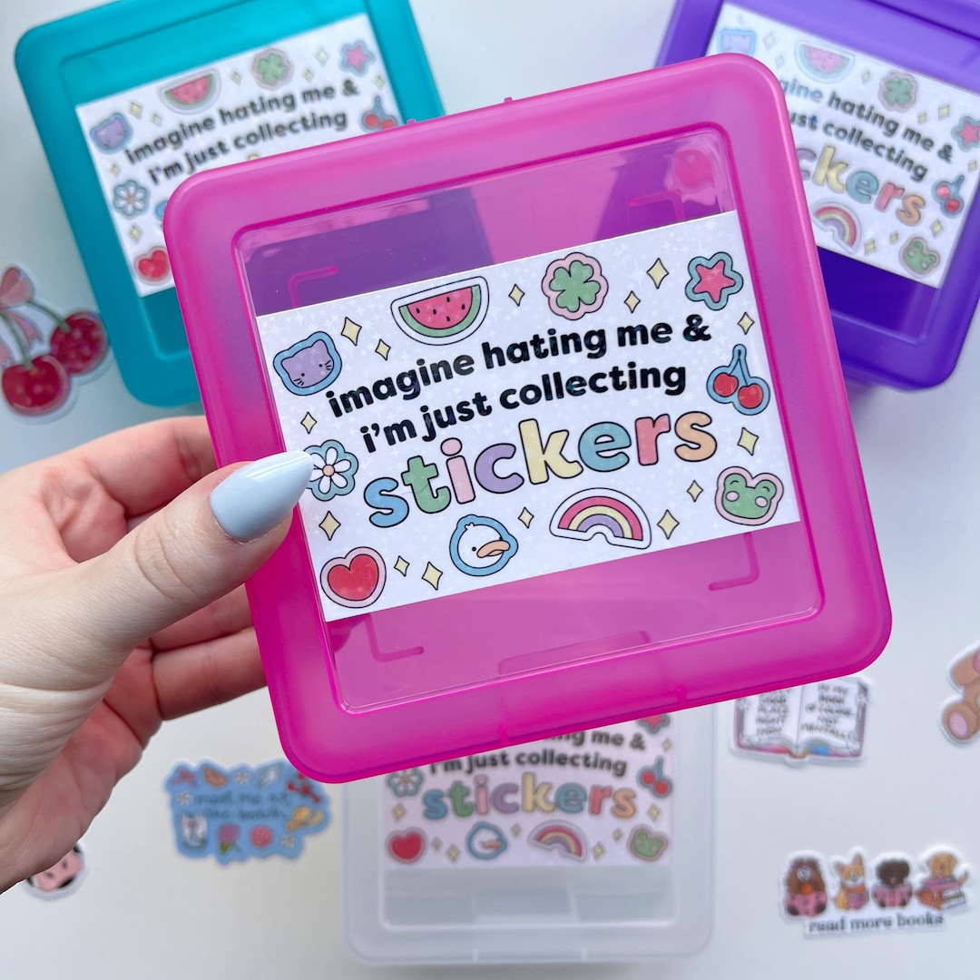 Sticker Storage Box | Kindle Sticker Holder | Holds Over 100 Stickers ...