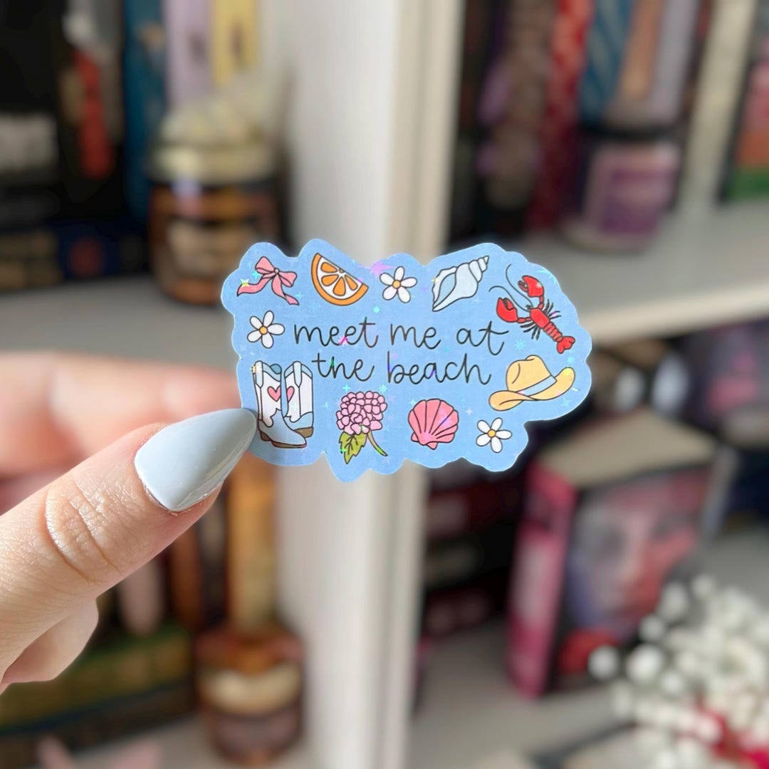 Meet Me at the Beach Sticker | Coastal Cowgirl Aesthetic Kindle Sticker ...