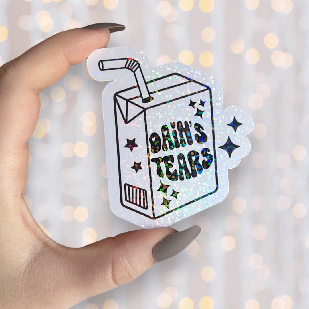 Dain’s Tears Juice Box Sticker | Holographic Waterproof Vinyl Book ...