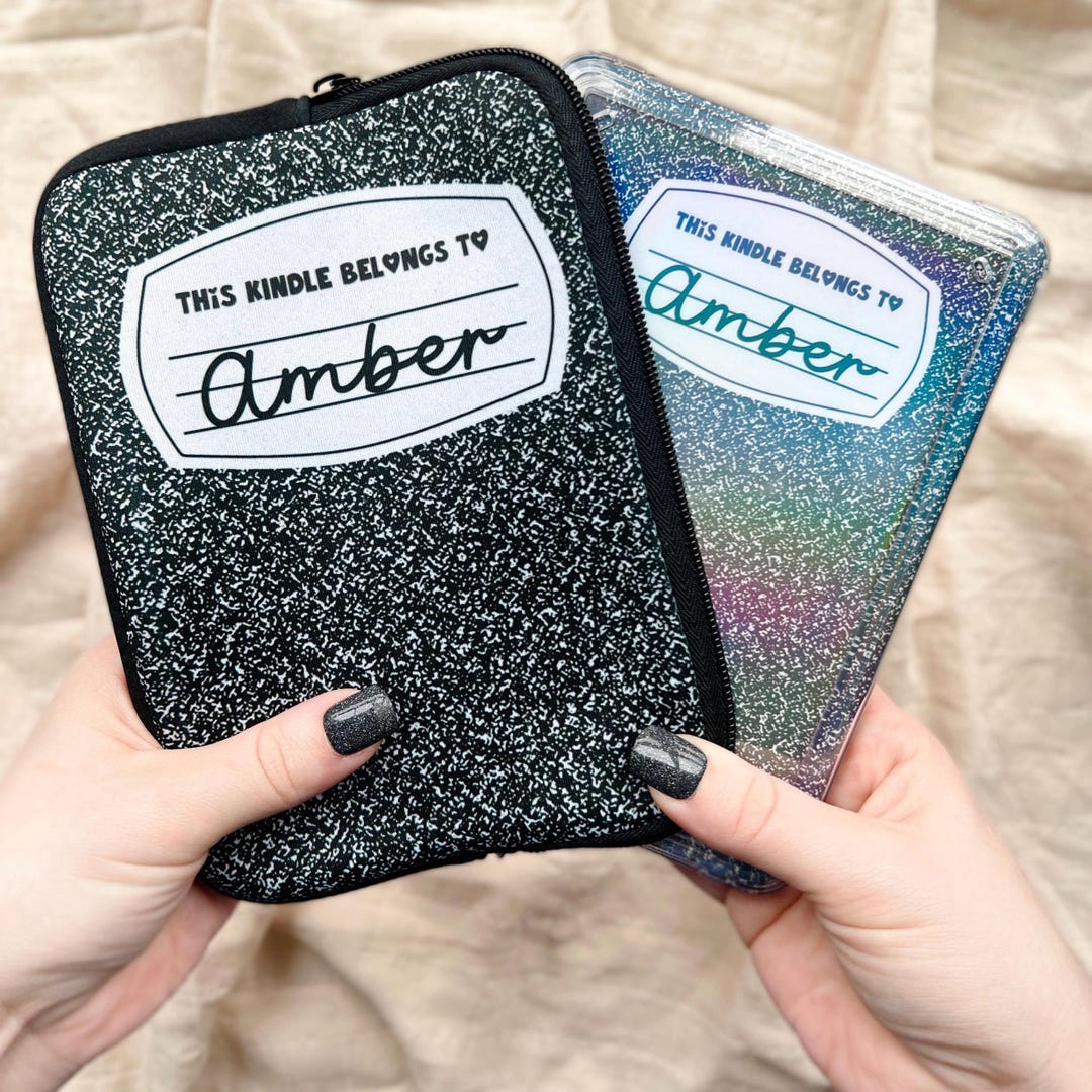 Personalized Kindle Sleeve 7” | Composition Notebook Style Cover for ...