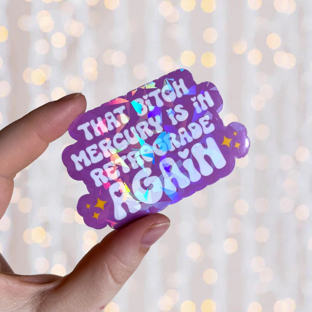 Mercury in Retrograde Sticker // Holographic Waterproof Kindle Laptop ...