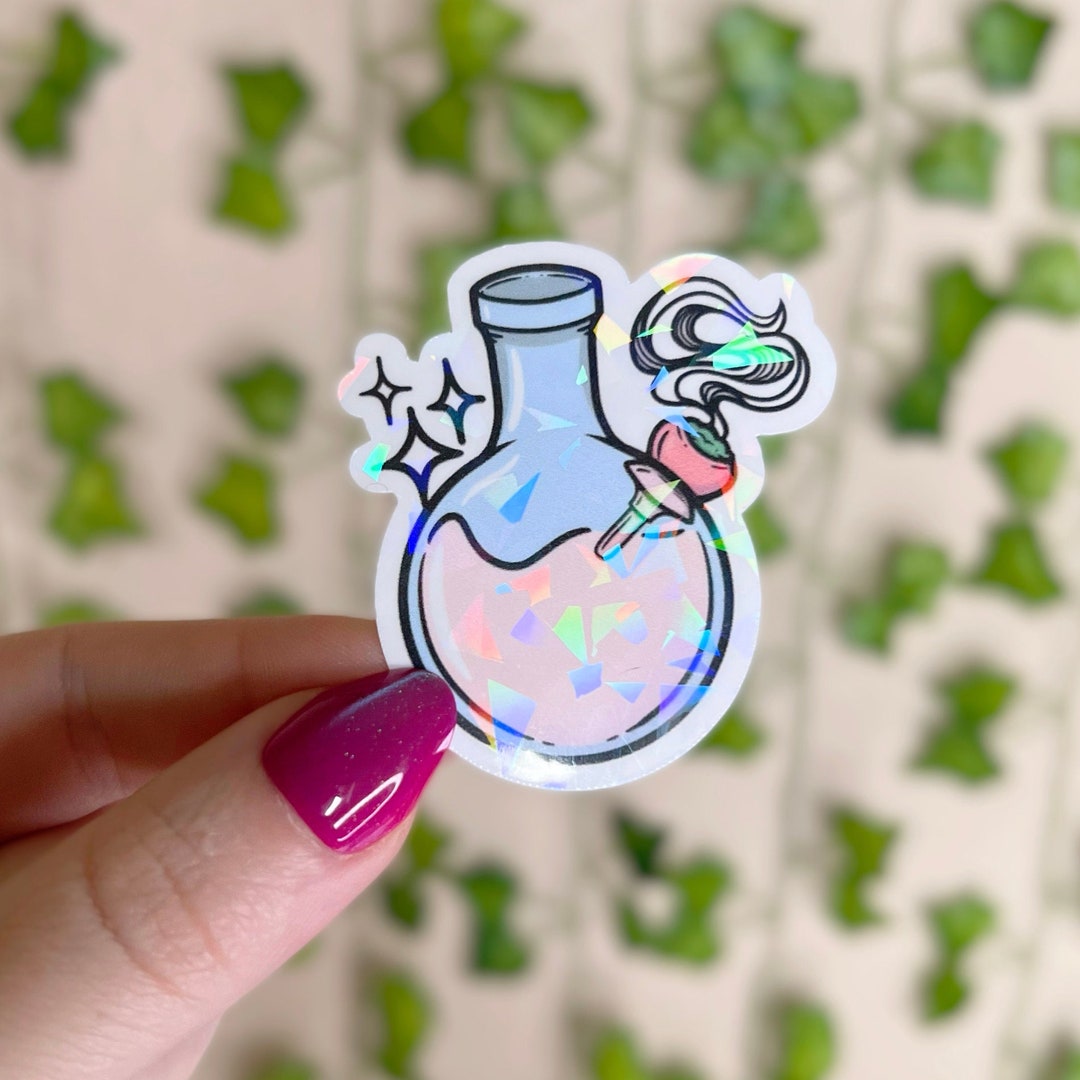 Weed Sticker Holographic Weed Sticker 420 Friendly Glitter Sticker ...