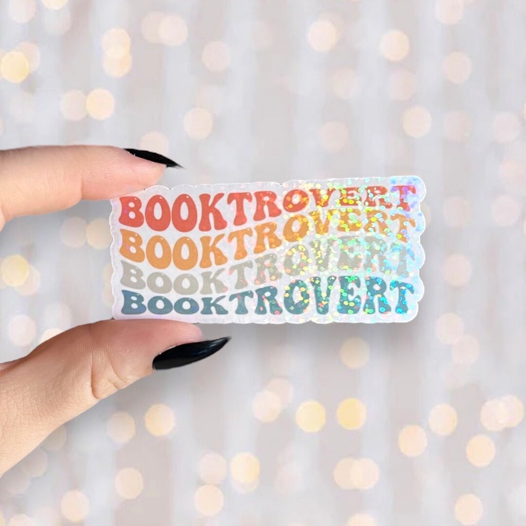 Reading Sticker Holographic Booktrovert Sticker Waterproof Kindle ...
