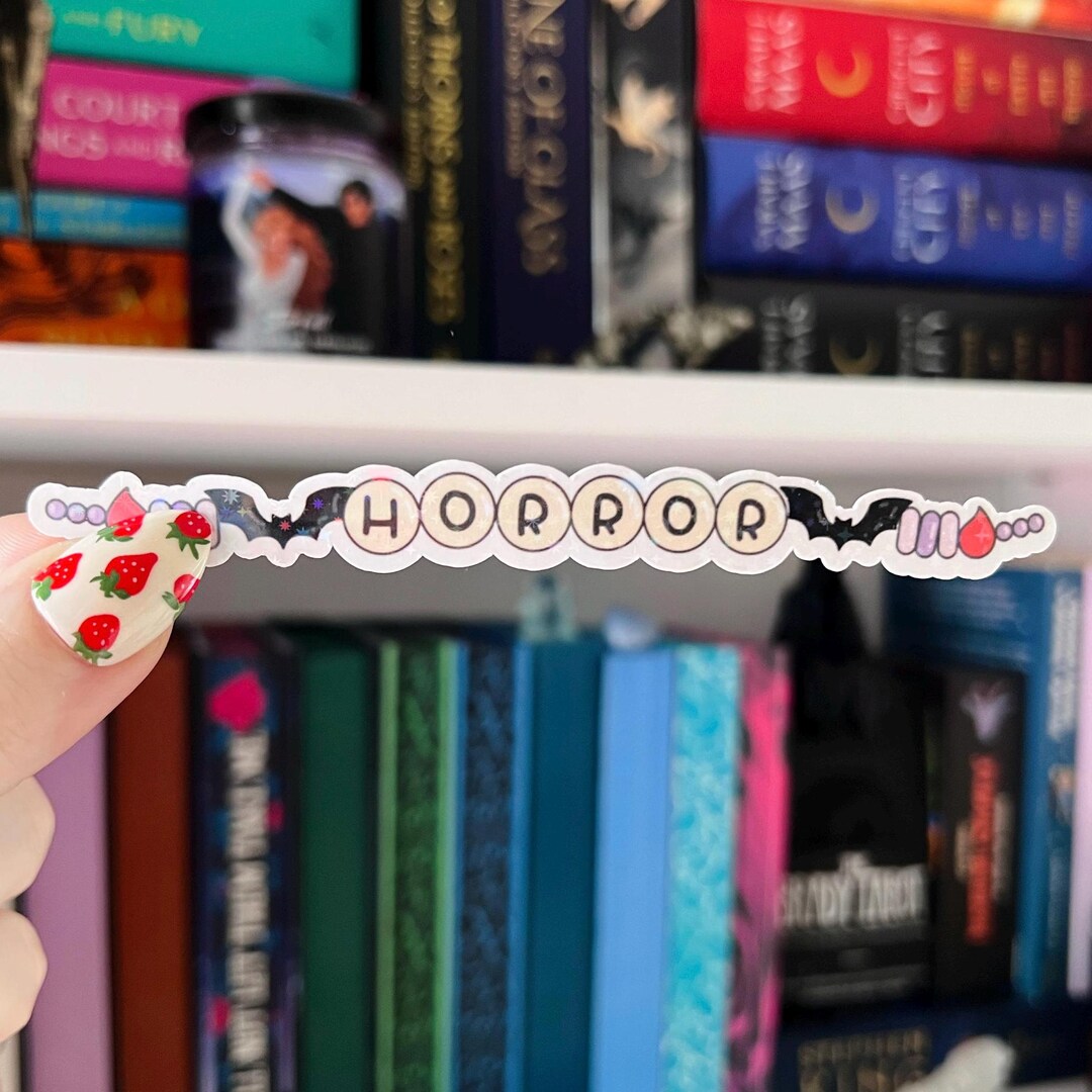 Horror Reader Sticker | Friendship Bracelet Holographic Sticker | Kindle Sticker | Vinyl Glitter ...