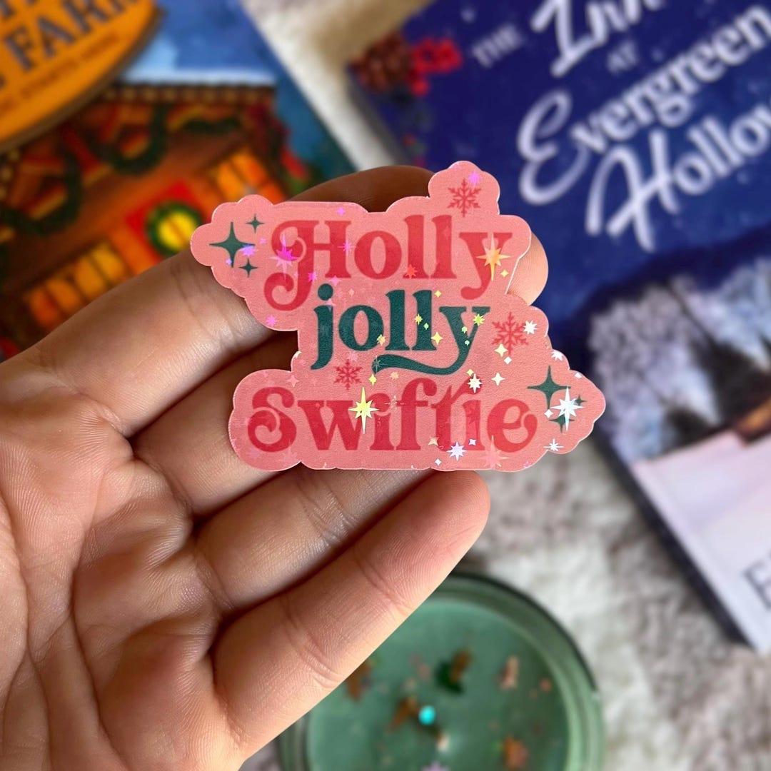 Christmas Sticker Holly Jolly Christmas Sticker Holographic Kindle ...