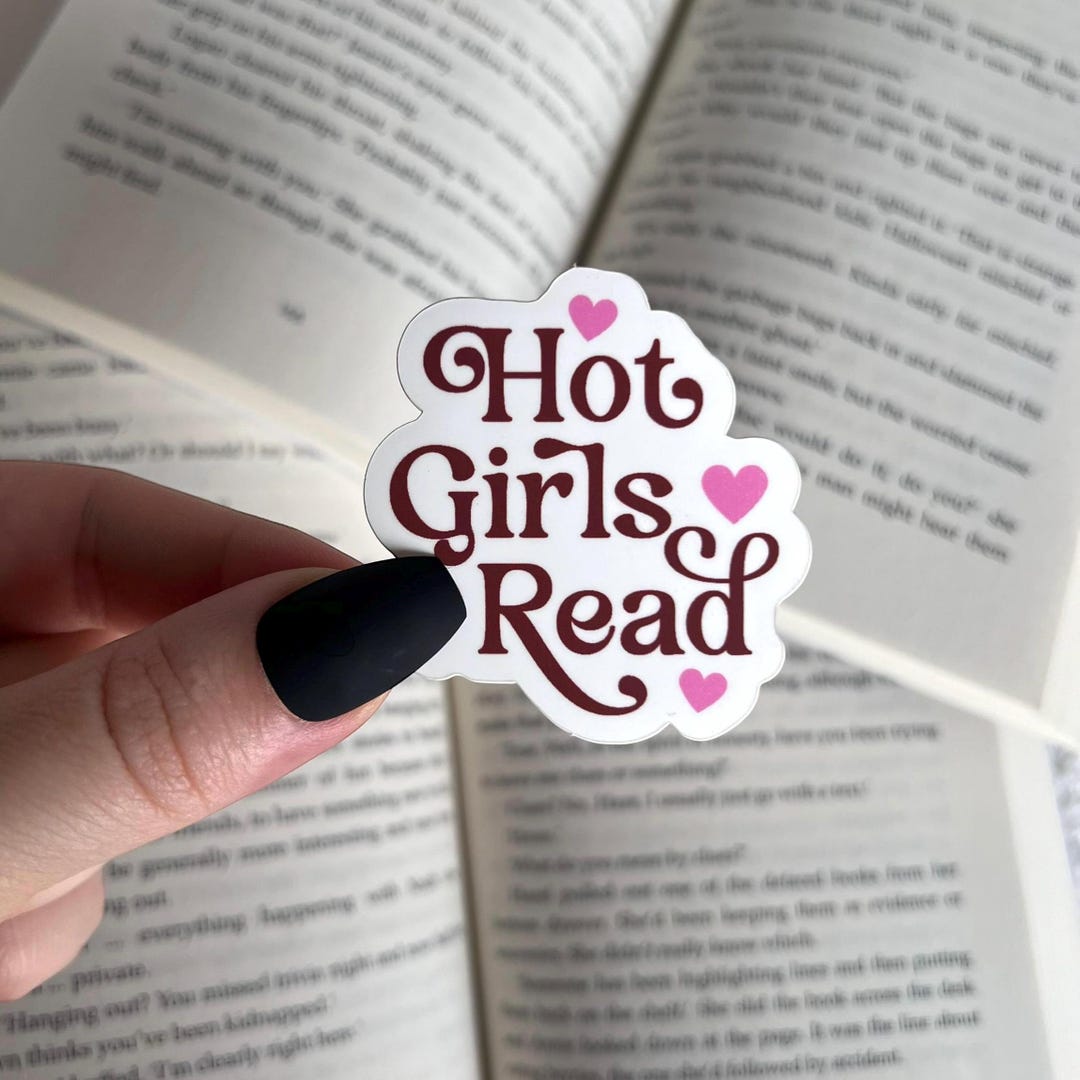 Reading Sticker | Hot Girls Read Sticker | Kindle Sticker | Matte Vinyl ...