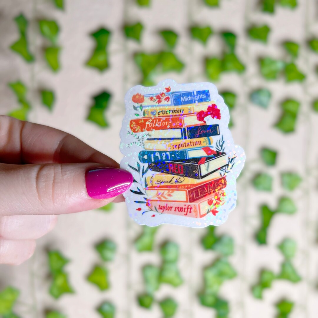 TS Sticker Holographic Album Book Stack Sticker Kindle Sticker Vinyl ...