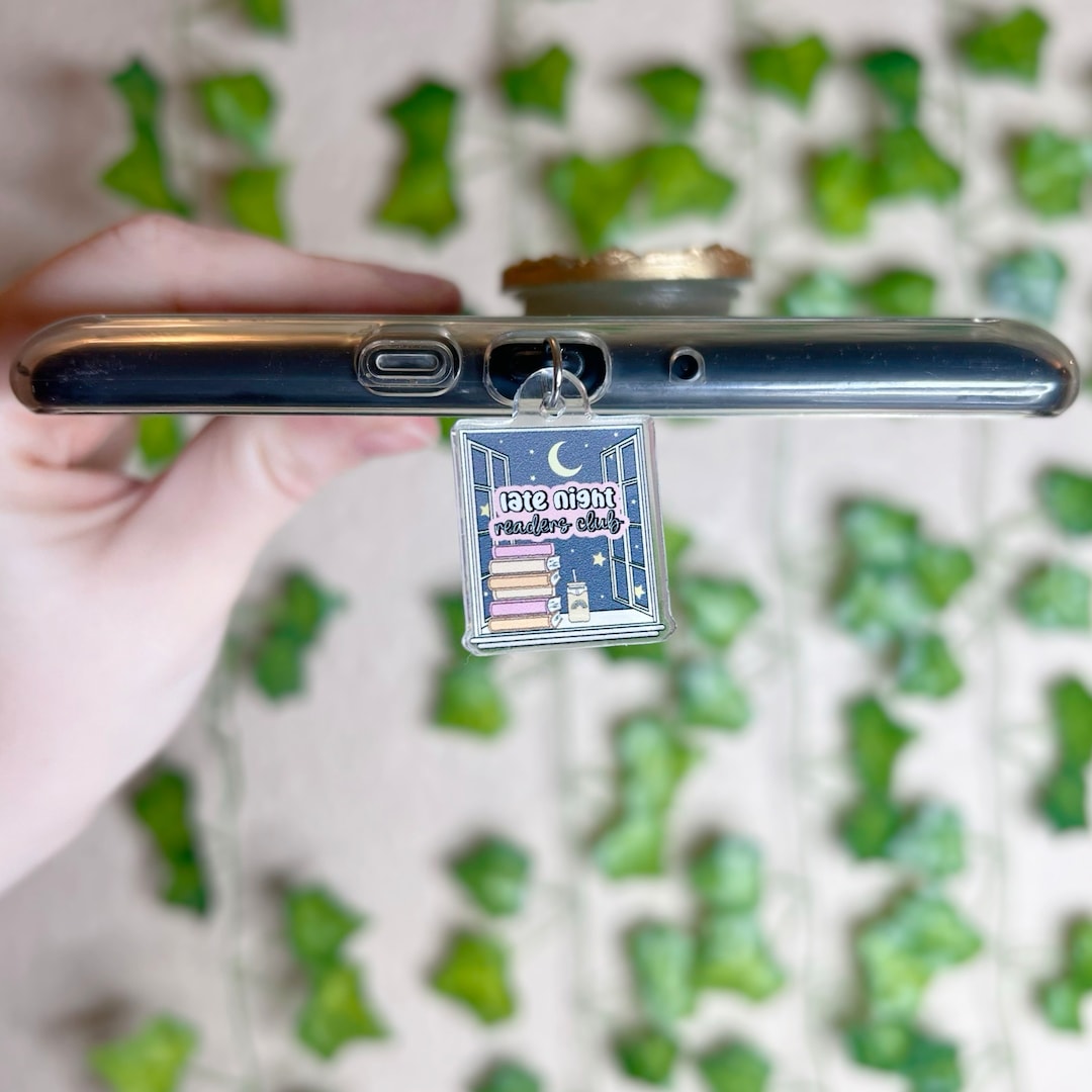 Kindle Charm, Phone Charm, USB Charm, Mini Keychain Late Night Readers ...