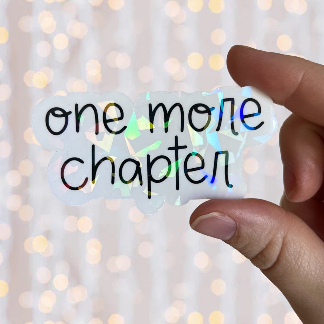 One More Chapter Sticker Holographic Waterproof Kindle, Book Vinyl ...