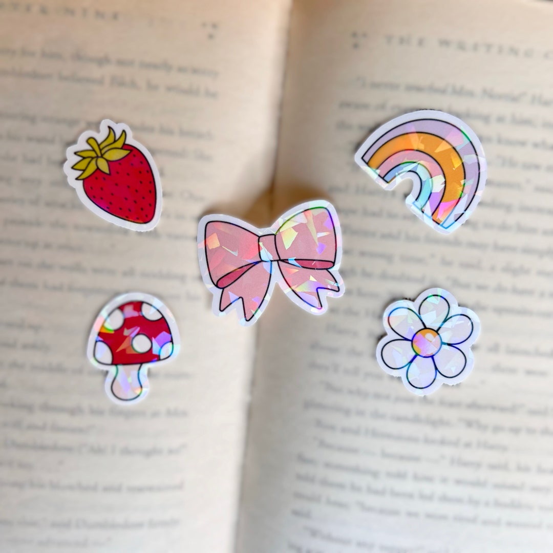 Mini Sticker Pack | Holographic Bows, Mushroom, Rainbow, Strawberry ...