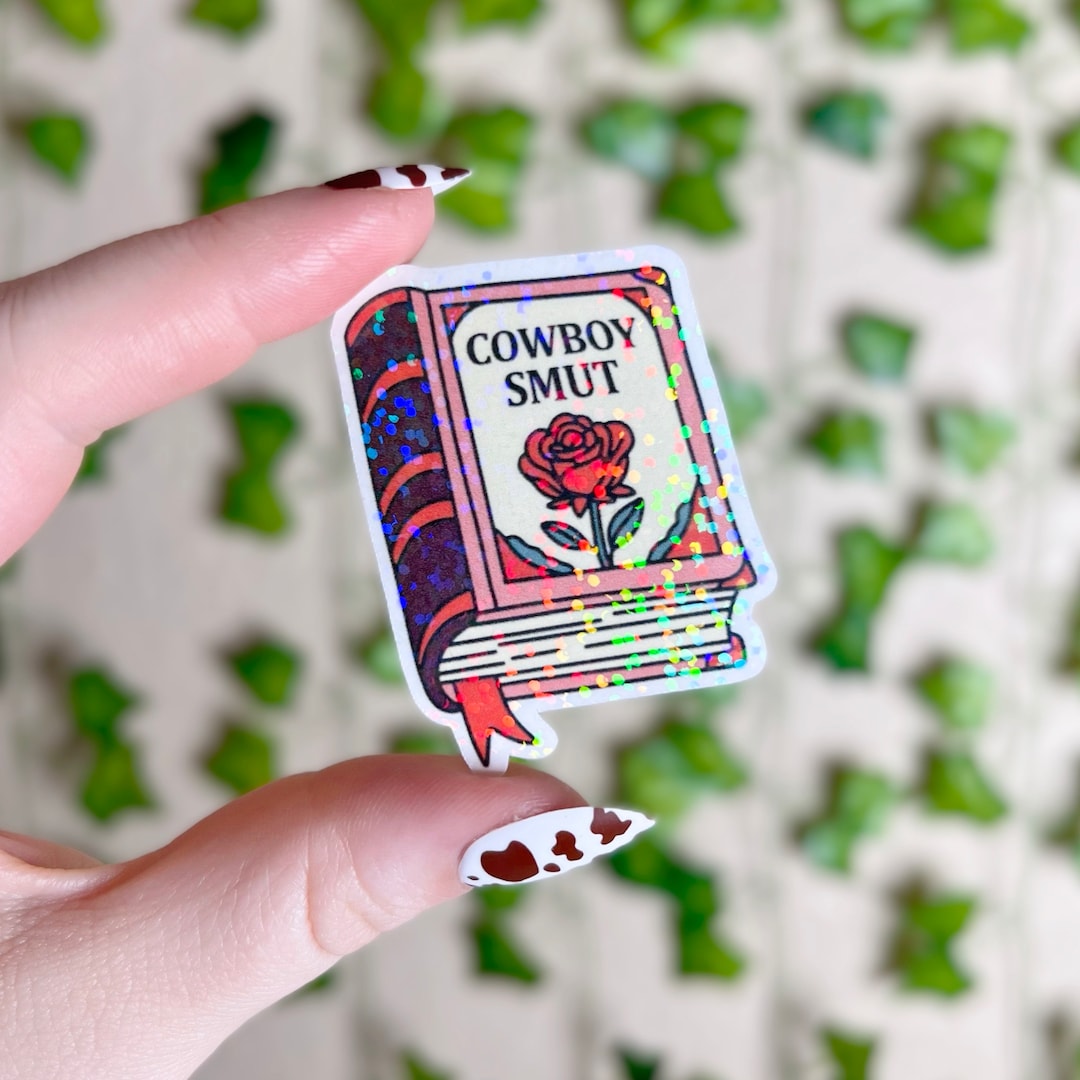 Cowboy Sticker | Holographic Cowboy Smut Book Sticker | Waterproof ...