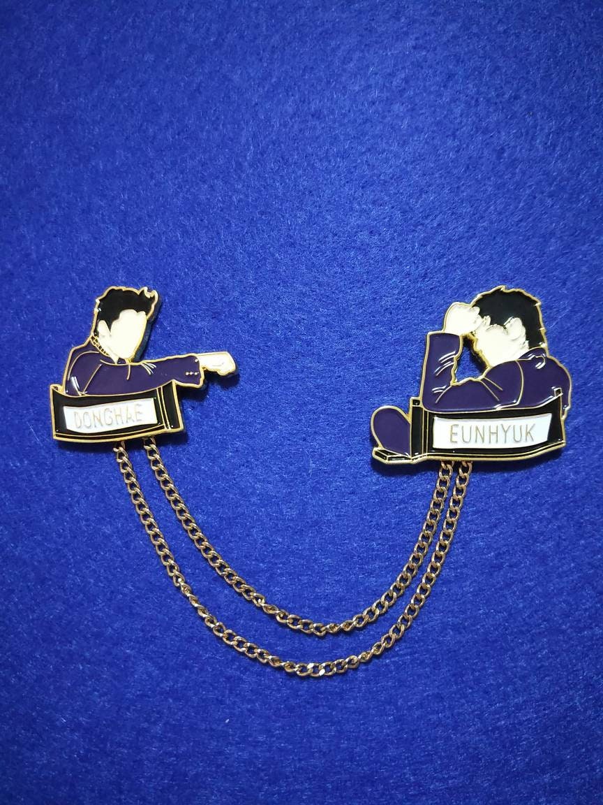D&E Chained Enamel Pins - Etsy