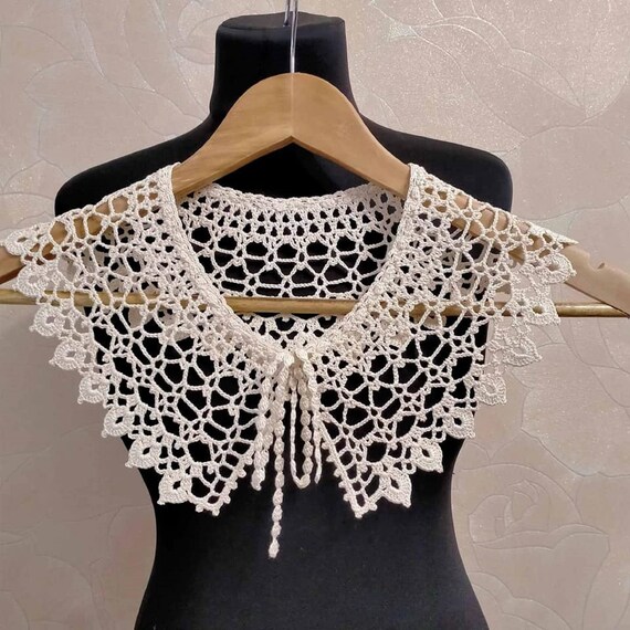 Handmade Crochet Collar for Women. Detachable White Openwork | Etsy