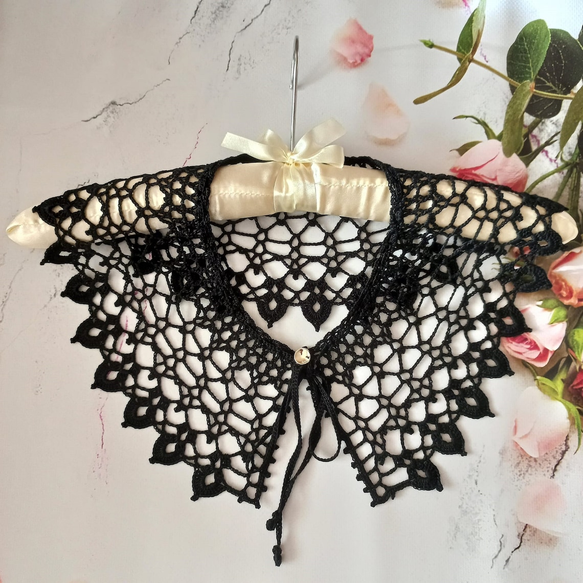 Handmade Crochet Collar for Women. Detachable White Openwork - Etsy