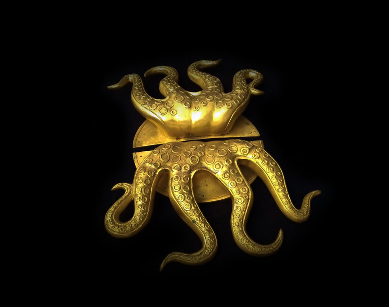 Pre-order Door Handle Pull Hardware Brass Unique Octopus - Etsy