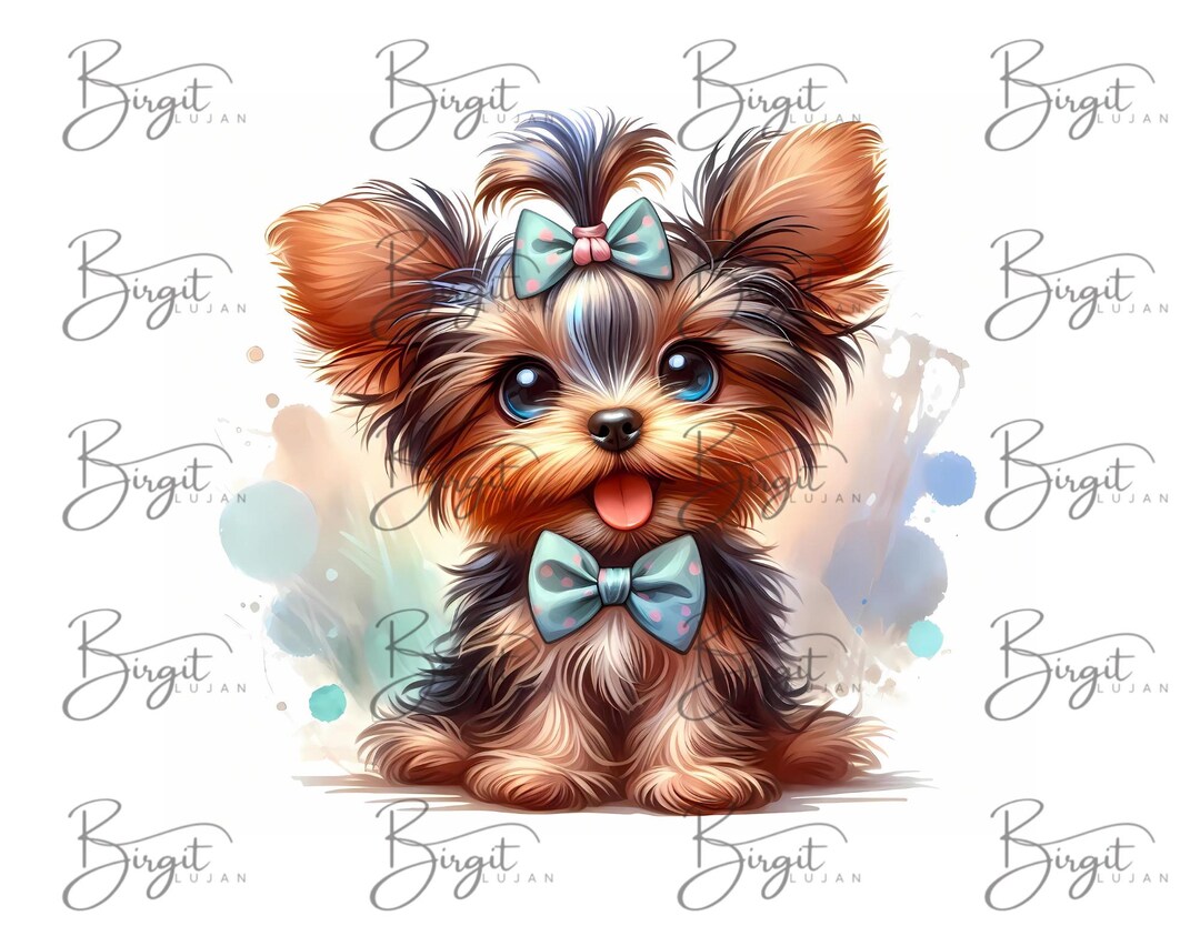 Yorkie Watercolor Art Print, Dog Lover Gift (digital Download) - Etsy
