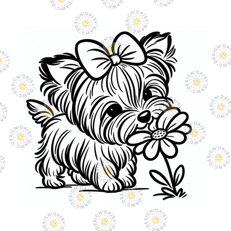 Yorkie Clipart, Digital Download, Svg, Jpg Files, Sticker Art, Craft ...