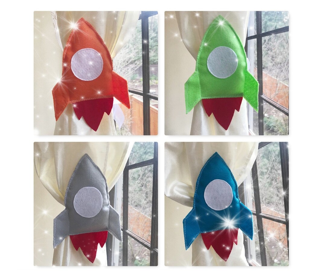 Customizable Rocket Curtain Tie-back for Space-themed Rooms - Etsy