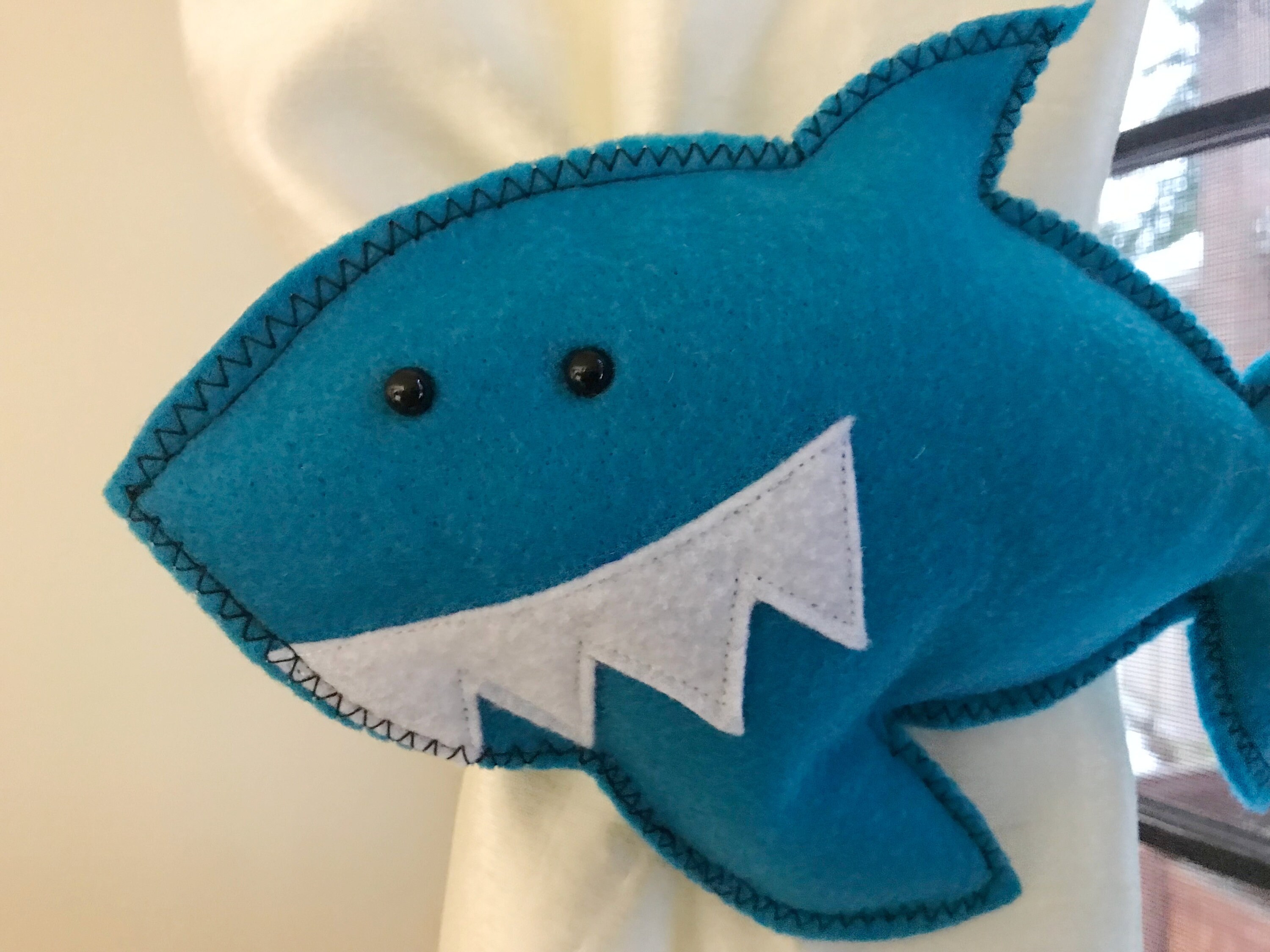 Shark Curtain Tieback10x5 Inches Choose Color Kids Home | Etsy