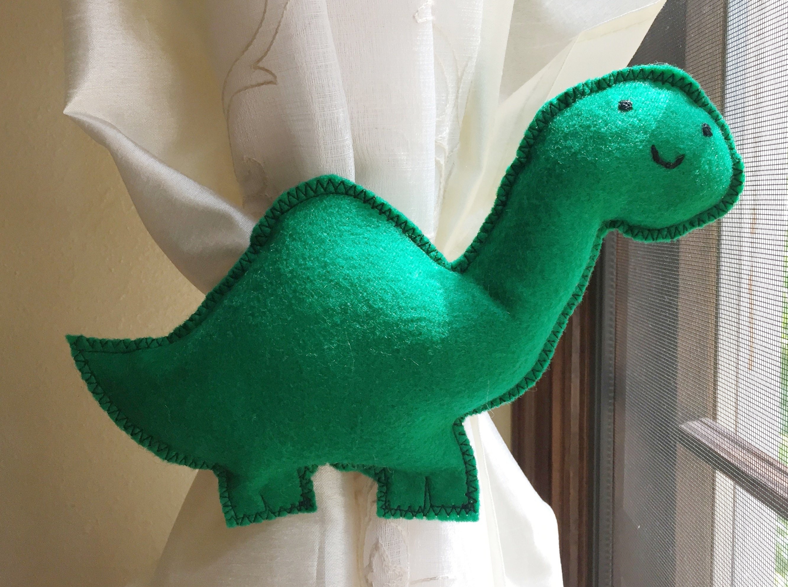 Liannas Brontosaurus Curtain Tieback 10 X 7 Inches Kids Home - Etsy UK