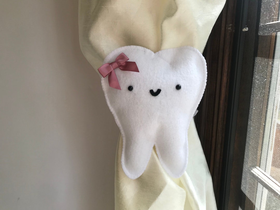 Liannas Tooth Curtain Tieback, Dentist Room Decoration, Kids Home Decor ...
