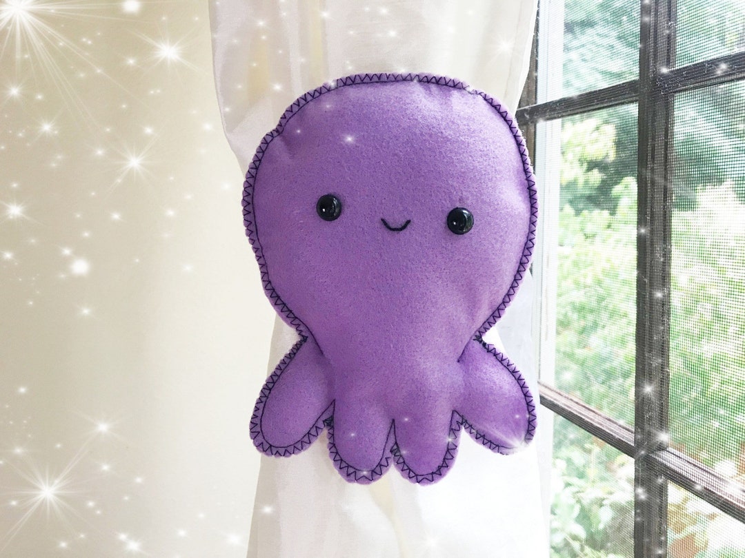 Liannas Kawaii Baby Octopus Curtain Tieback,8x8 Inches, Kids Decoration ...