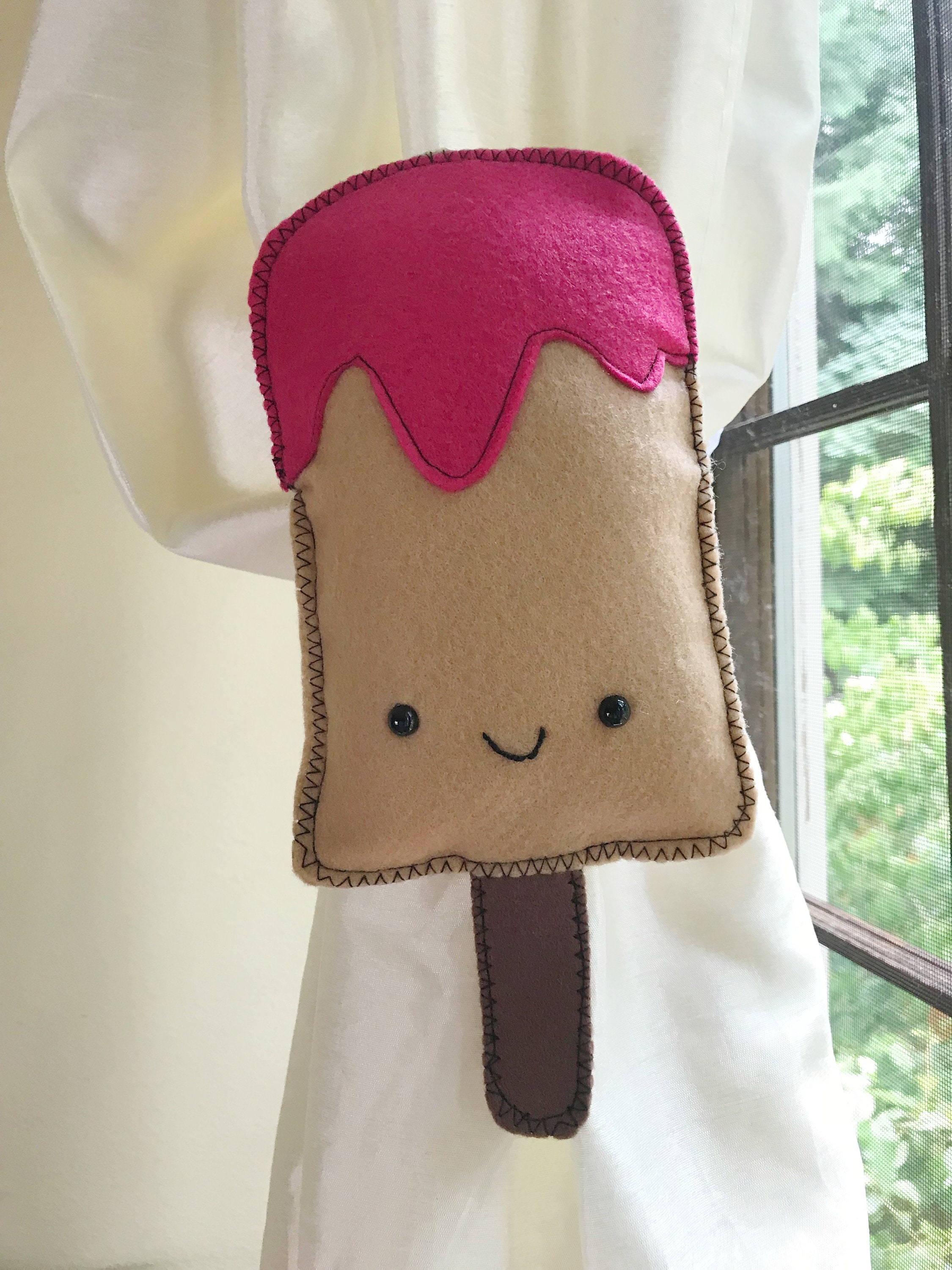 Liannas Kawaii Popsicle Ice cream Curtain Tieback 8x4 inches | Etsy