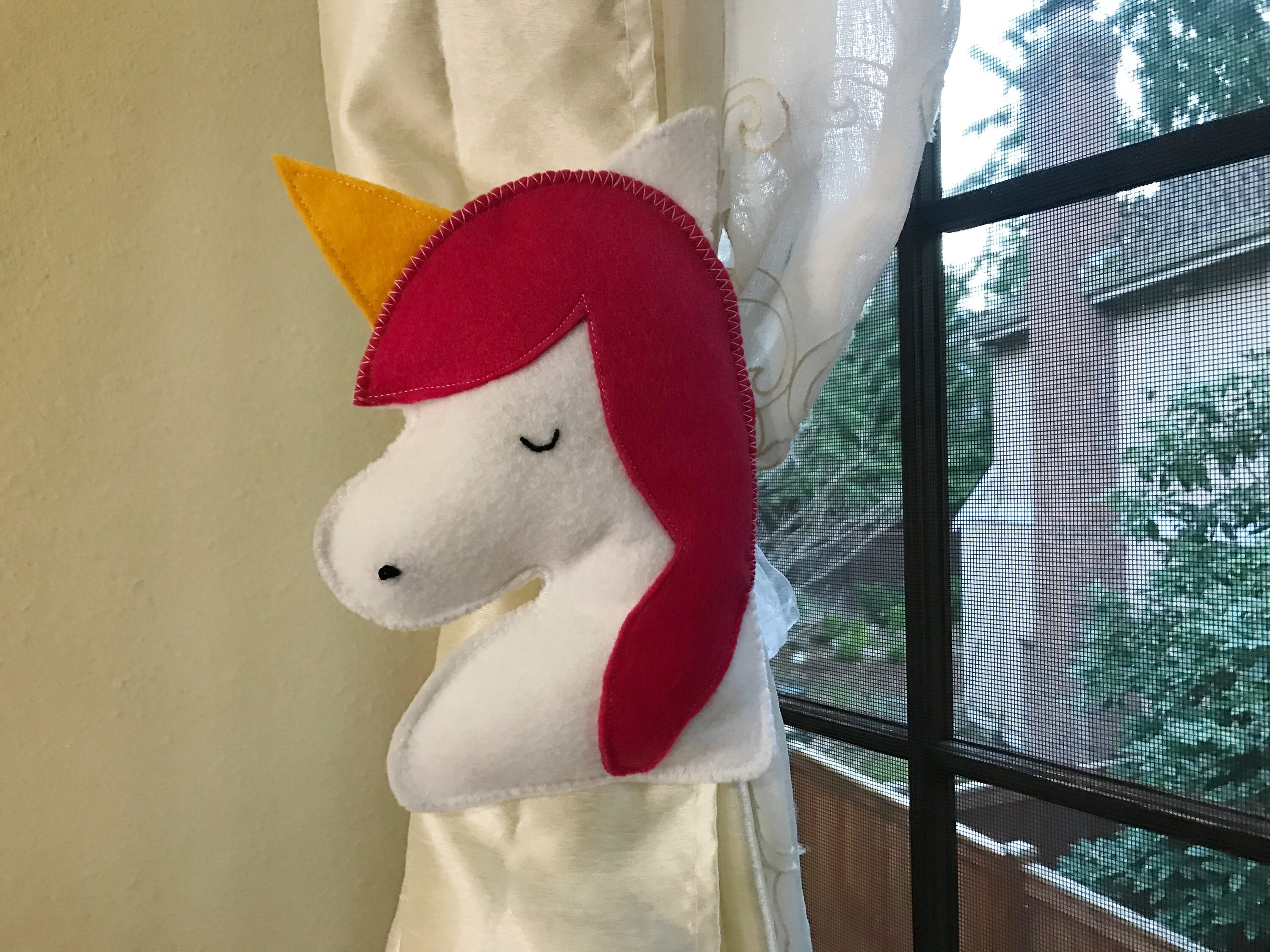 Liannas Cute Unicorn Curtain Tieback Choose Color 9x5 - Etsy