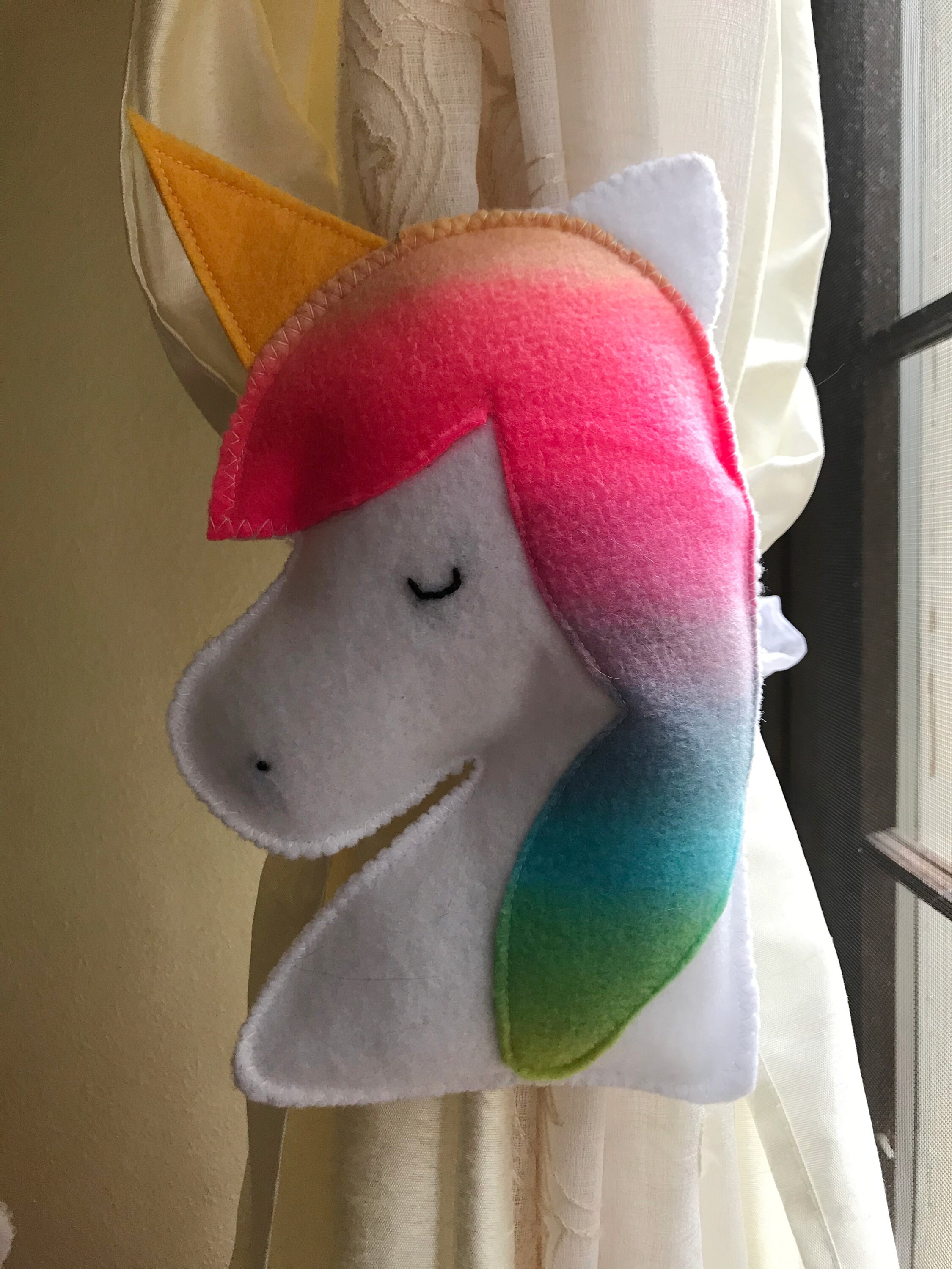 Liannas Cute Unicorn Curtain Tieback Choose Color 9x5 - Etsy