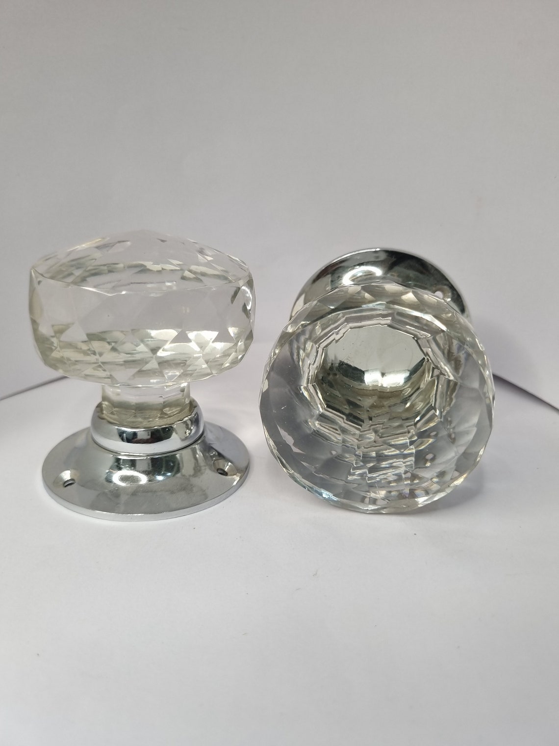 Glass Crystal Cut Faceted Mortise Door Knob - Etsy