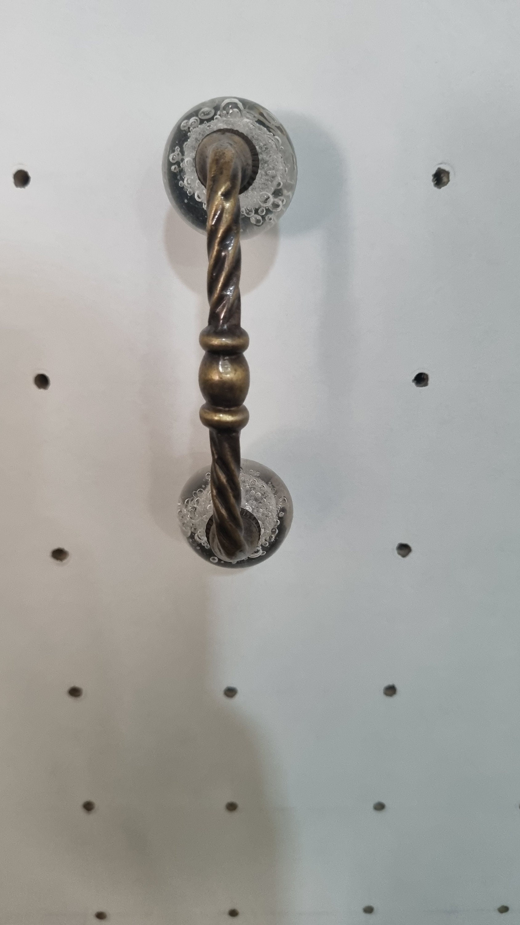 Set of 4 Swirl Handles Wiith Glass Mint Green Bubbles Knobs - Etsy