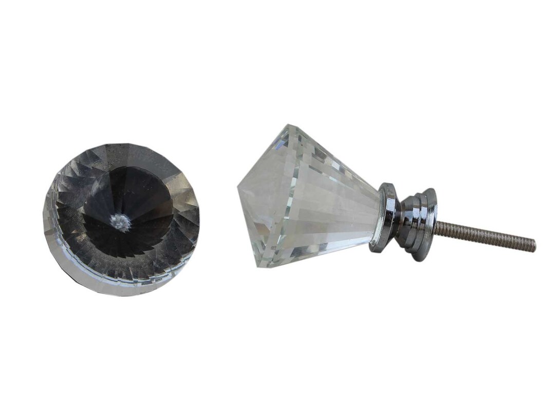 Crystal Clear Glass Knob - Etsy