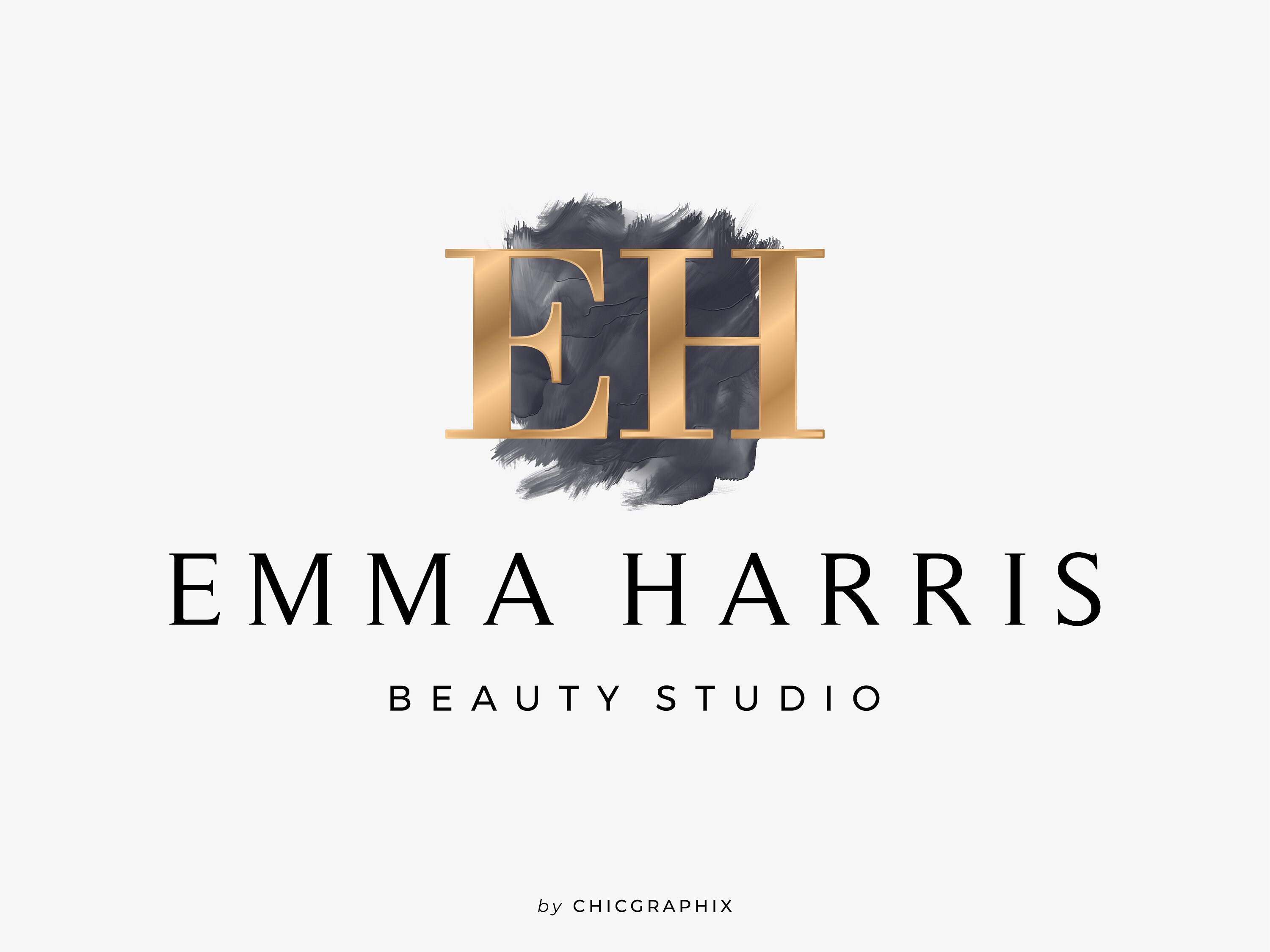 Gold Initial Logo Beauty Logo Premade Logo Makeup Artist - Etsy