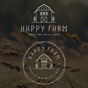 Farmhouse Logo, Cottage House Logo, Barn Logo, House Logo, Botanical ...