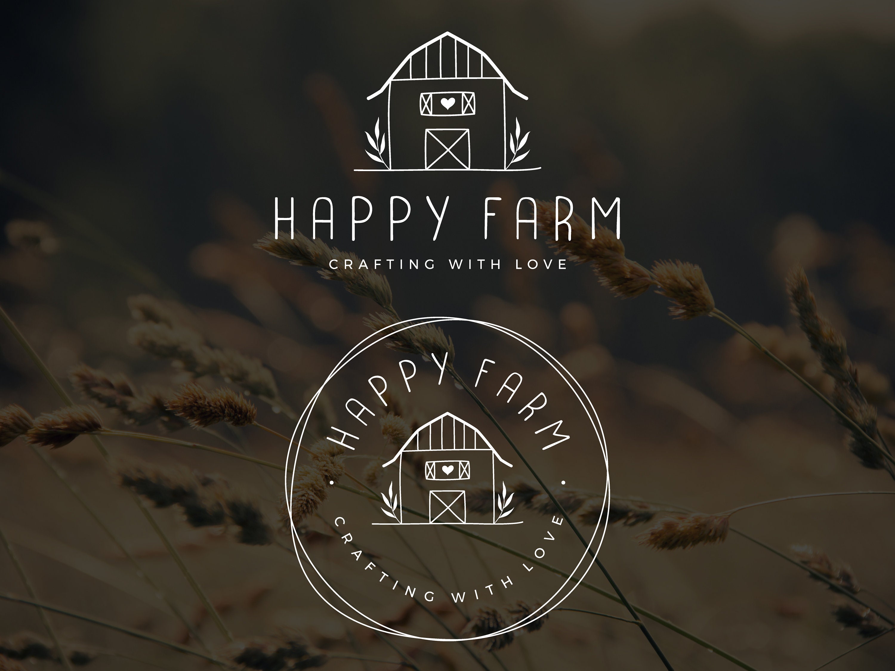 Farmhouse Logo Cottage House Logo Barn Logo House Logo - Etsy