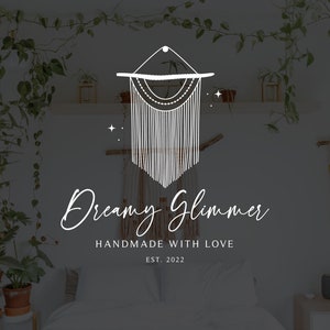 Macrame Logo, Crafting Logo, Magic Logo, Interior Logo, Boho Logo ...
