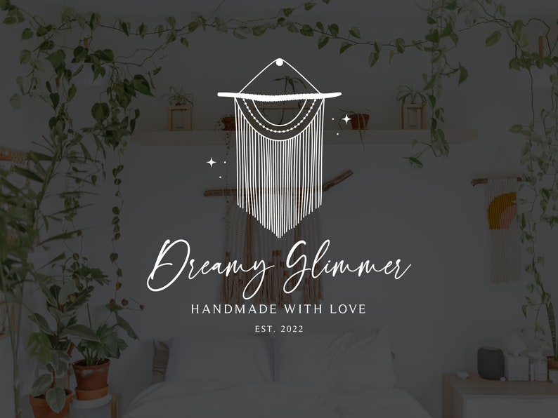 Macrame Logo Crafting Logo Magic Logo Interior Logo Boho - Etsy