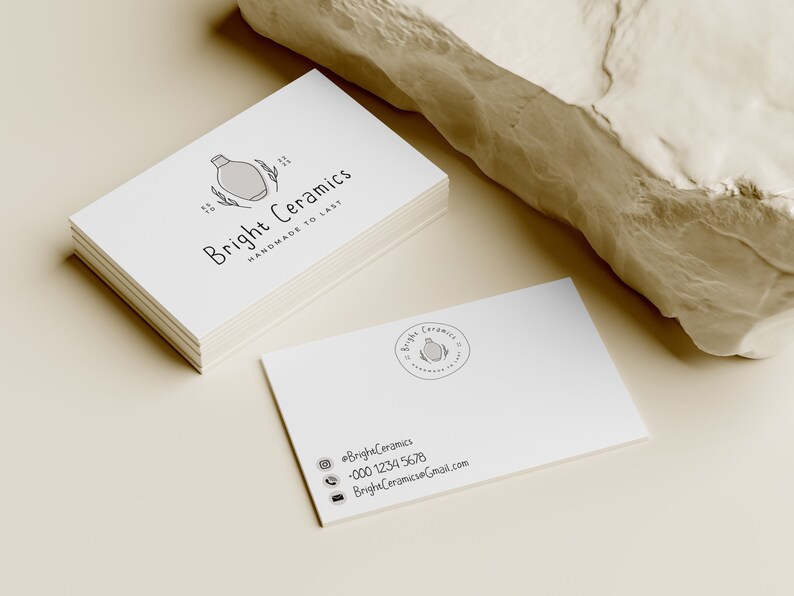 Pottery Logo Ceramic Logo Boho Logo Craft Logo Shop Logo - Etsy