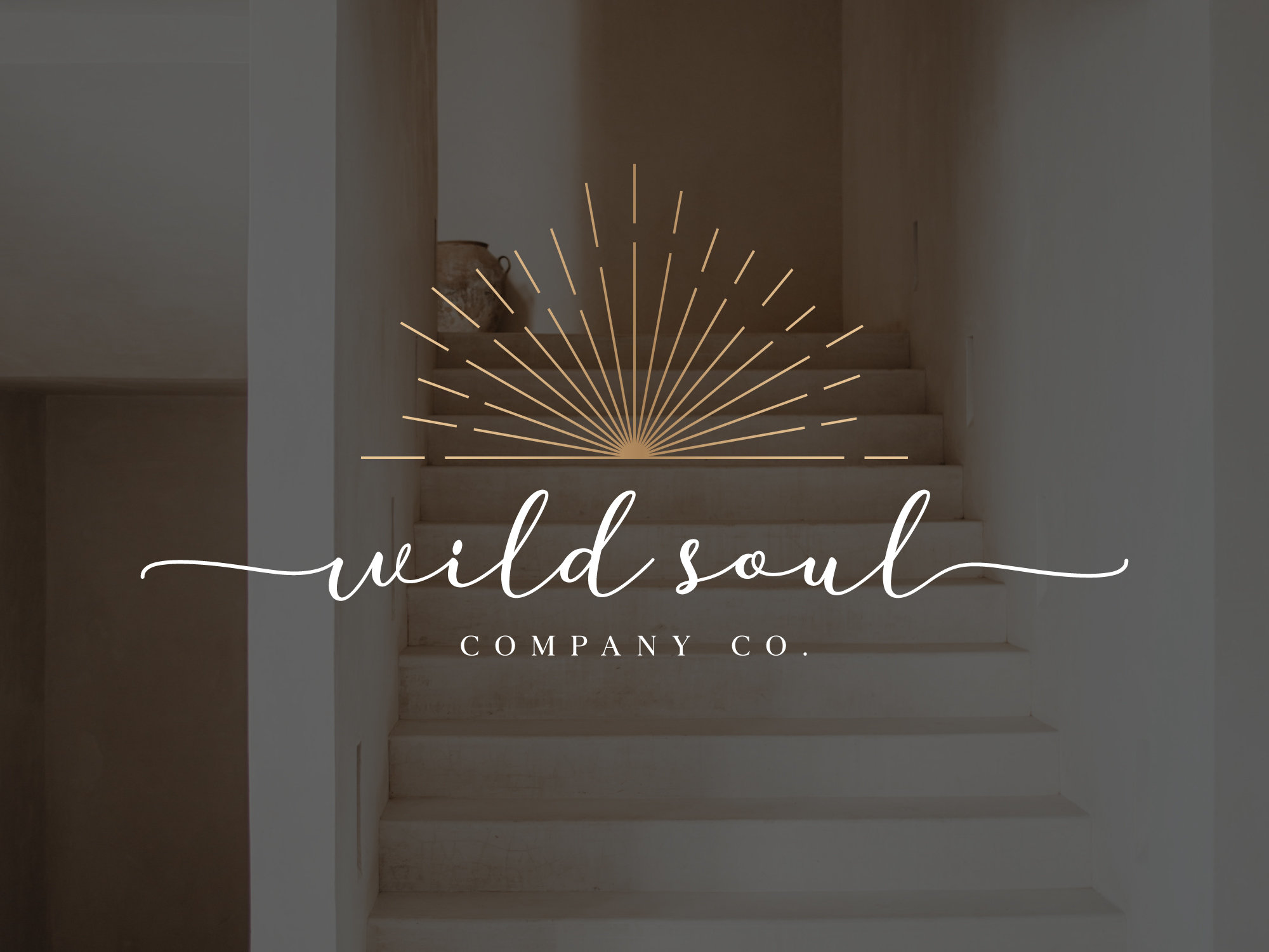 Gold Sunburst Logo Design Boho Logo Sunburst Logo - Etsy