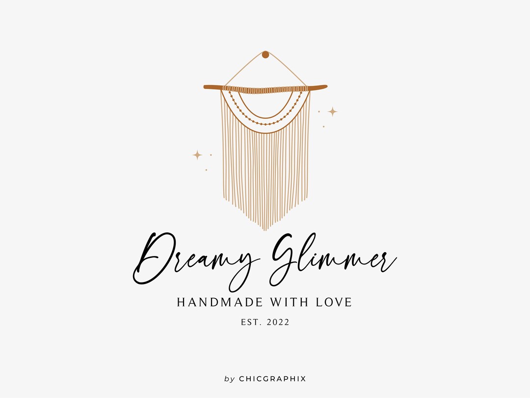 Macrame Logo, Crafting Logo, Magic Logo, Interior Logo, Boho Logo ...