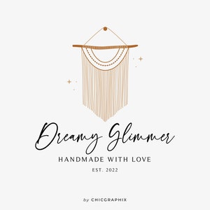 Macrame Logo, Crafting Logo, Magic Logo, Interior Logo, Boho Logo ...