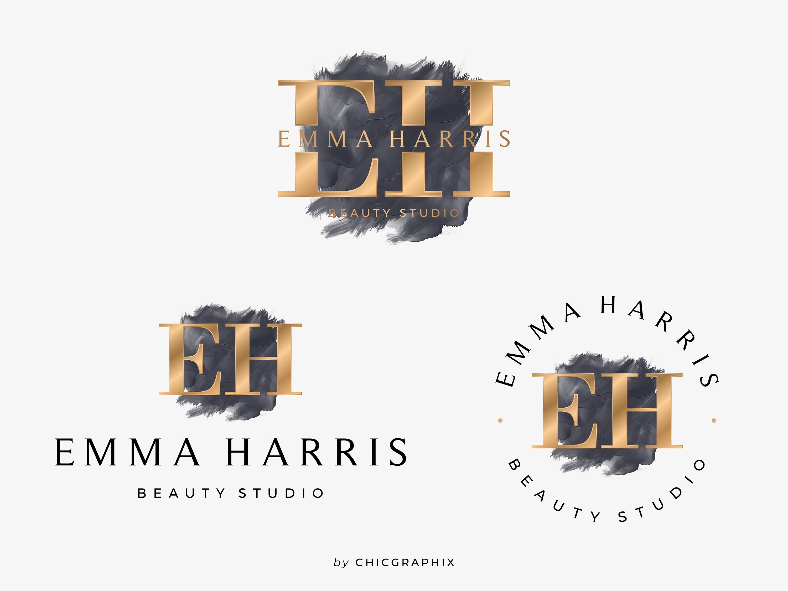 Gold Initial Logo Beauty Logo Premade Logo Makeup Artist - Etsy