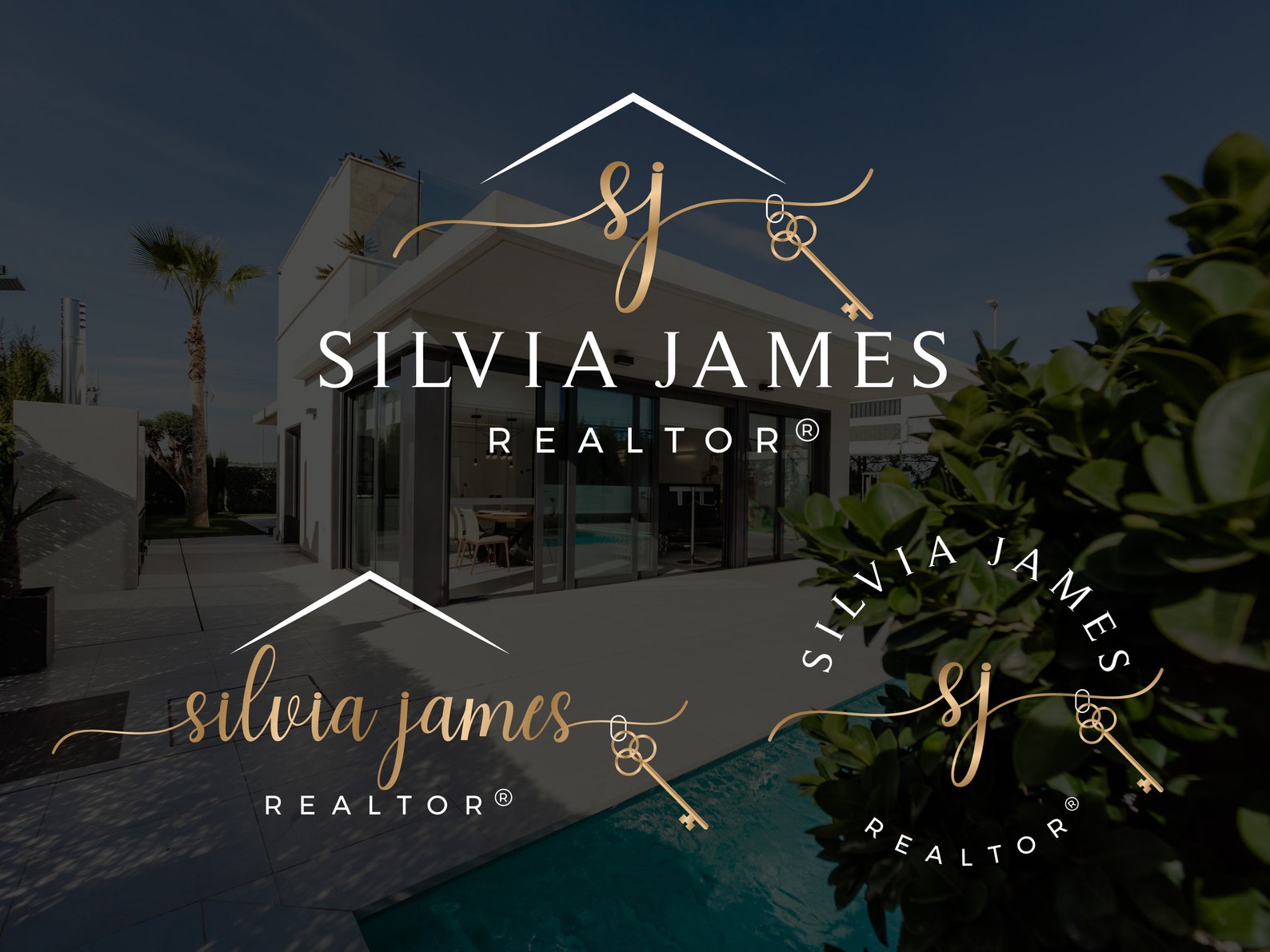 Real Estate Logo House Logo Realtor Logo Initials Logo - Etsy