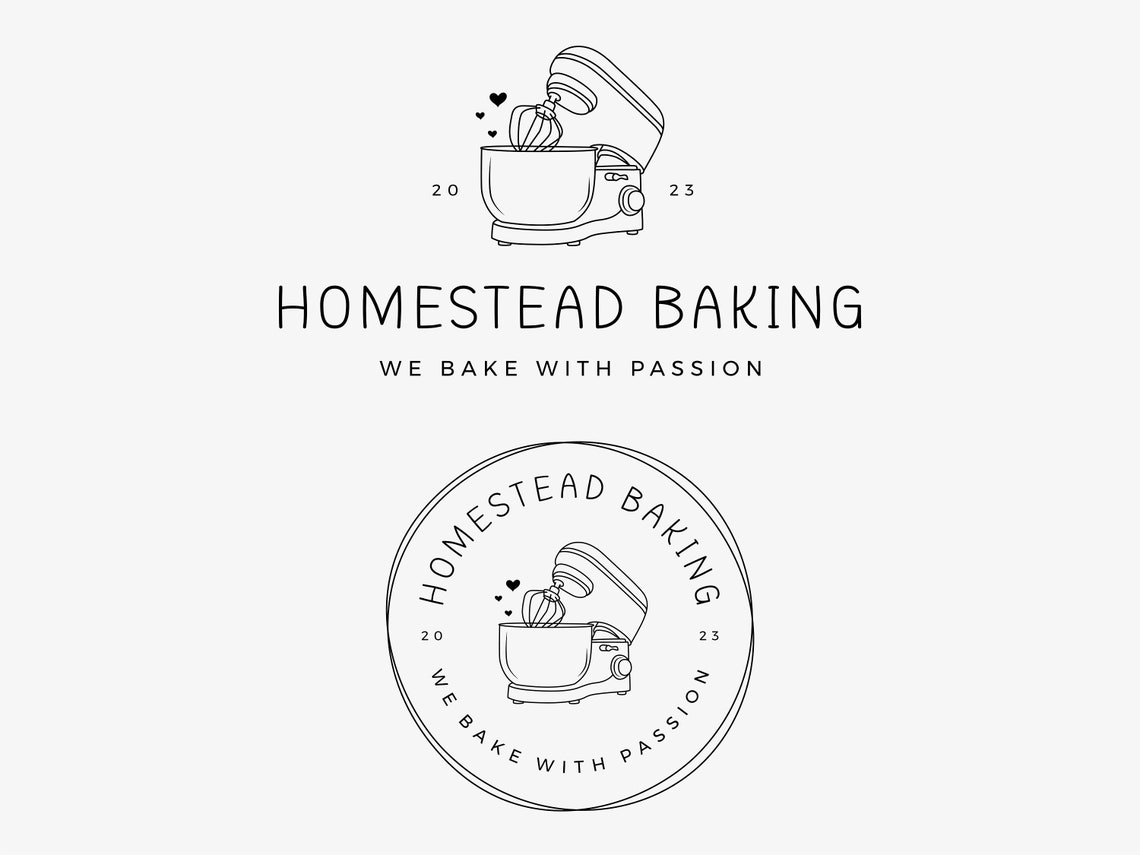 Bakery Logo Design Baker Logo Watermark Logo Mixer Logo - Etsy