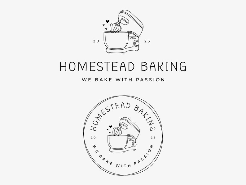 Bakery Logo Design Baker Logo Watermark Logo Mixer Logo - Etsy